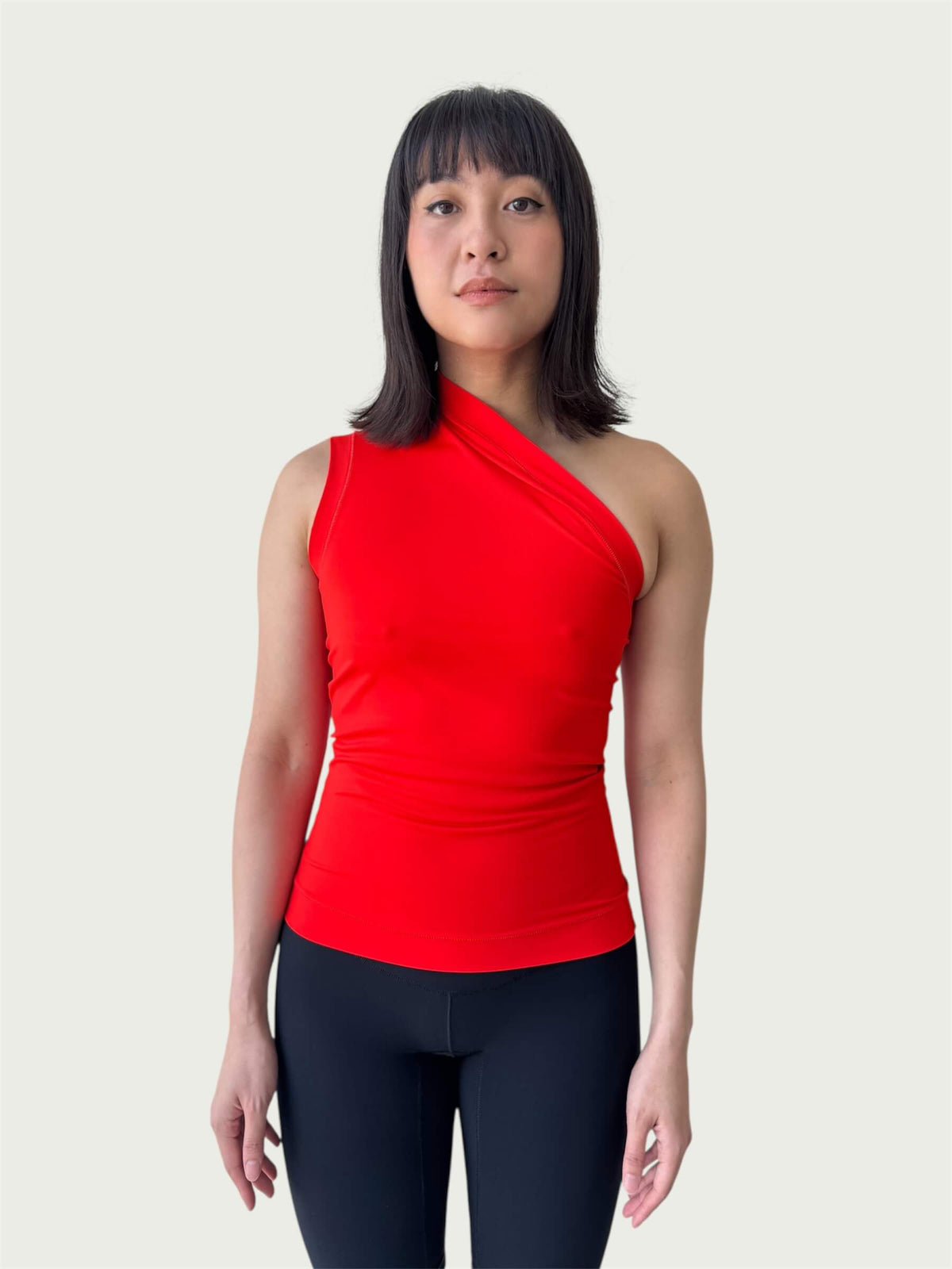 Asymmetrical Longline Tank in Electric Tangerine– Hoi Bo