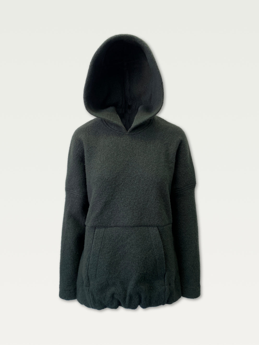 Boiled Wool A.D.C (All-day-cozy) Hoodie in Moss Green– Hoi Bo