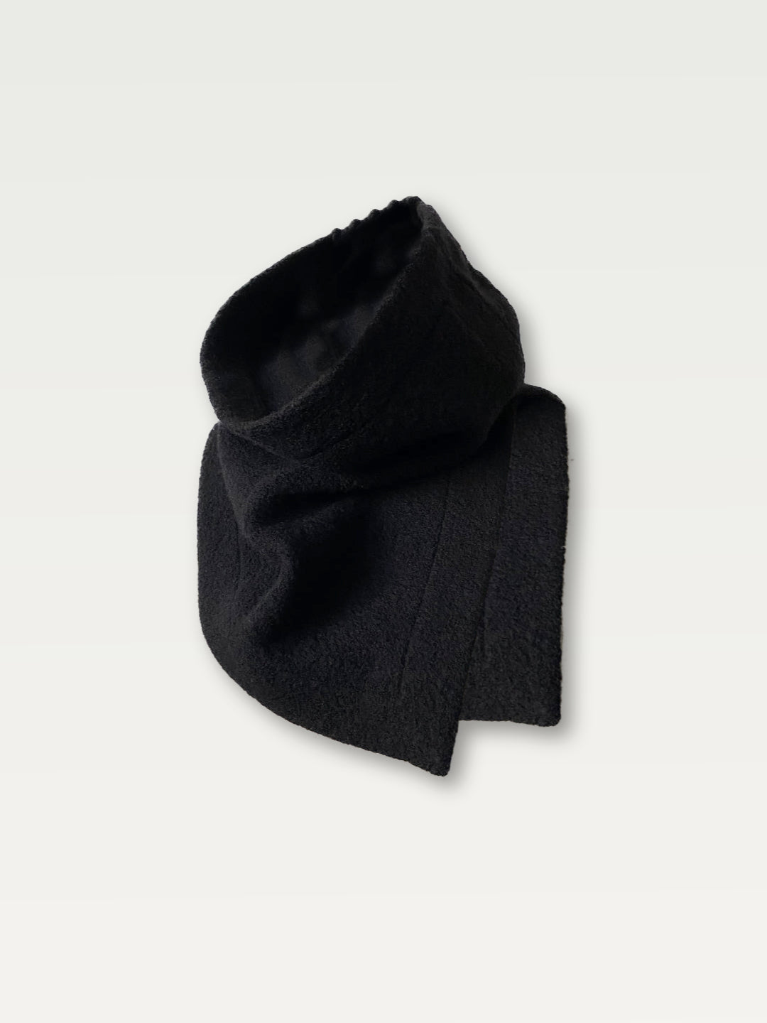Boiled Wool Neck Warmer Scarf in Black– Hoi Bo
